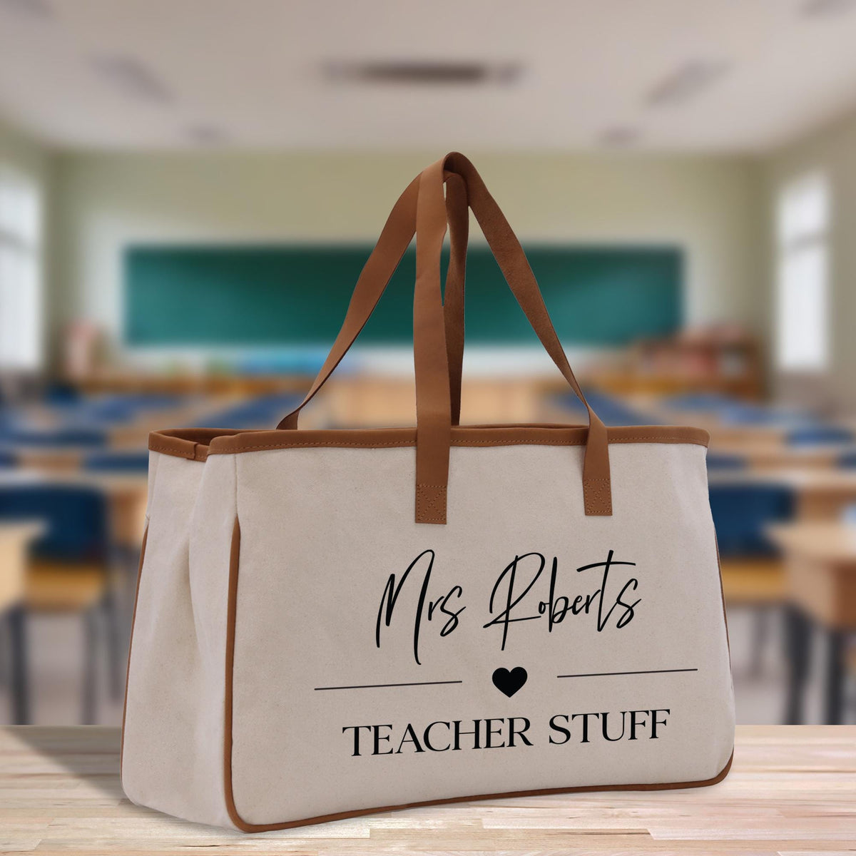 Personalized Teacher Stuff Cotton Canvas Tote Bag Gift for Teachers Te ...