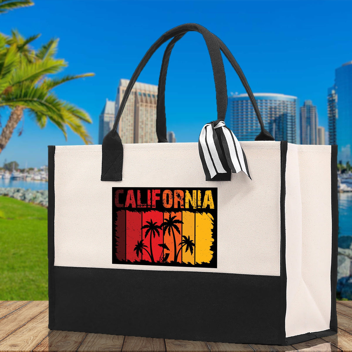 California Cotton Canvas Tote Bag CA Travel Vacation Tote Employee and ...