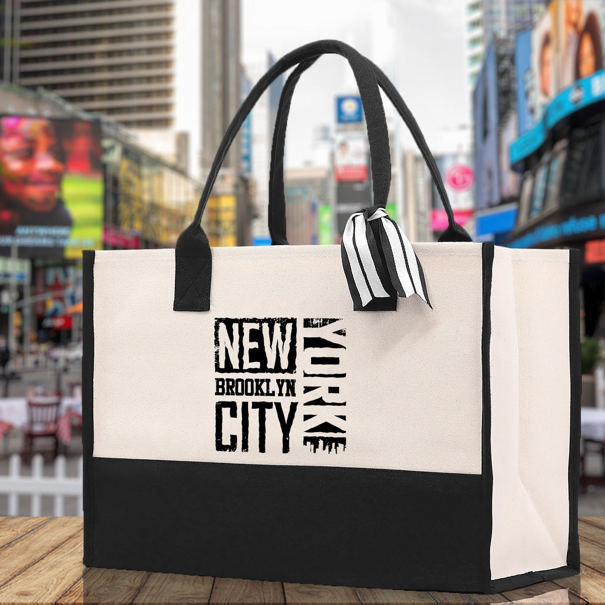 New York Cotton Canvas Tote Bag NY Travel Vacation Tote Employee and C ...